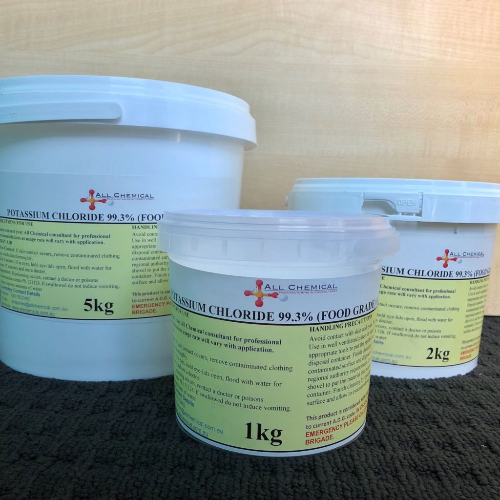 Potassium Chloride 99.3% (Food/Pharmaceutical Grade) Perth, Australia