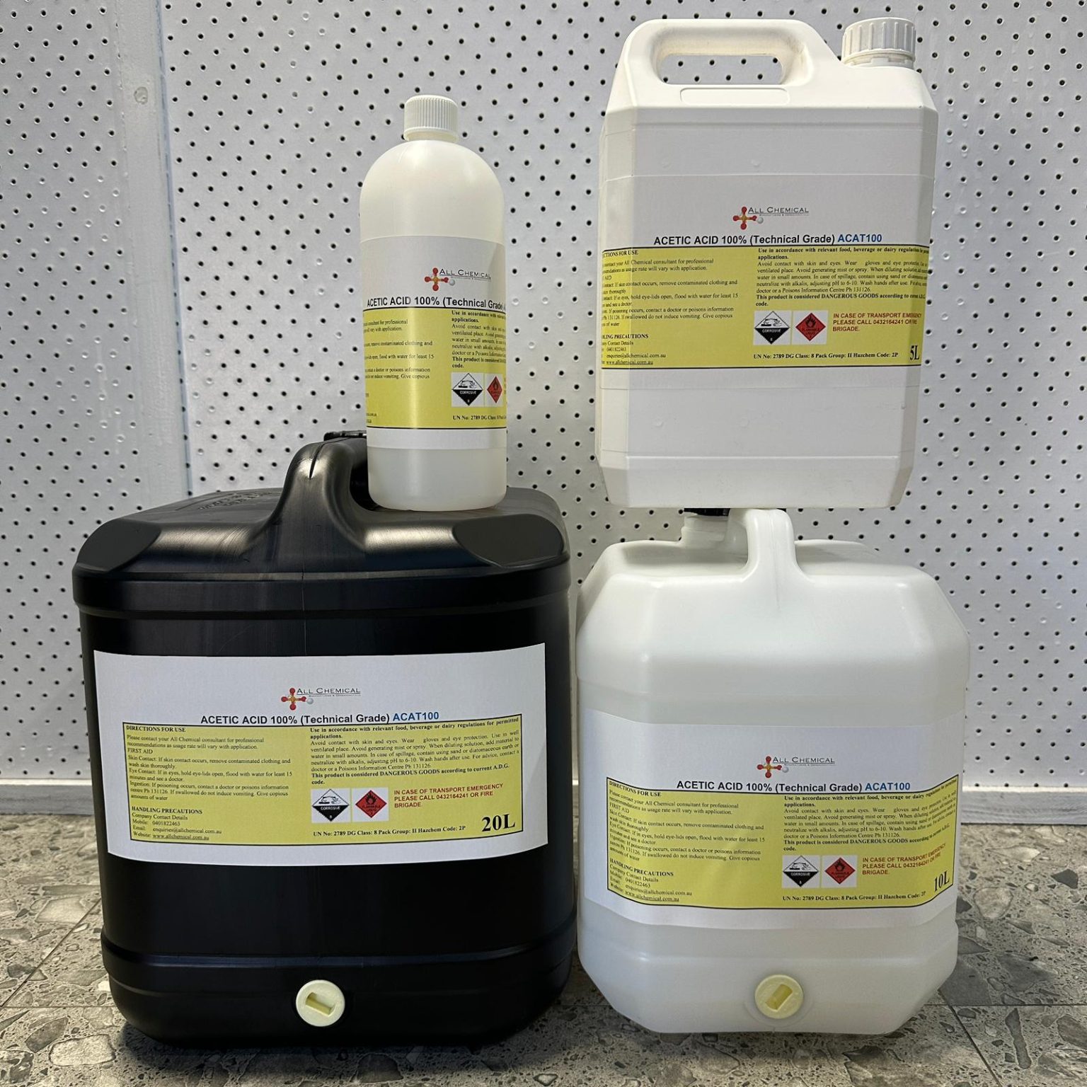 Acetic Acid 100% Technical Grade/Glacial - All Chemical