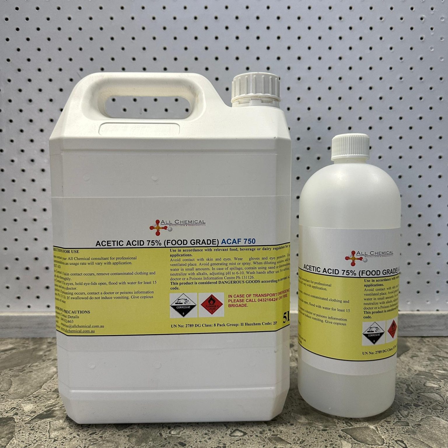 Acetic Acid 75% Food Grade - All Chemical